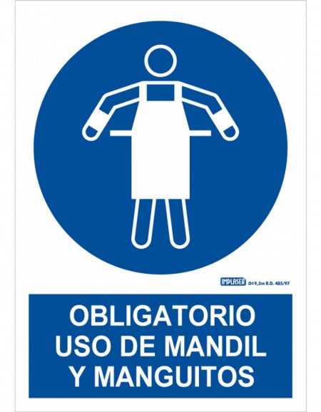 USO OBLIGATORIO DE MANDIL Y MANGUITOS (A4)